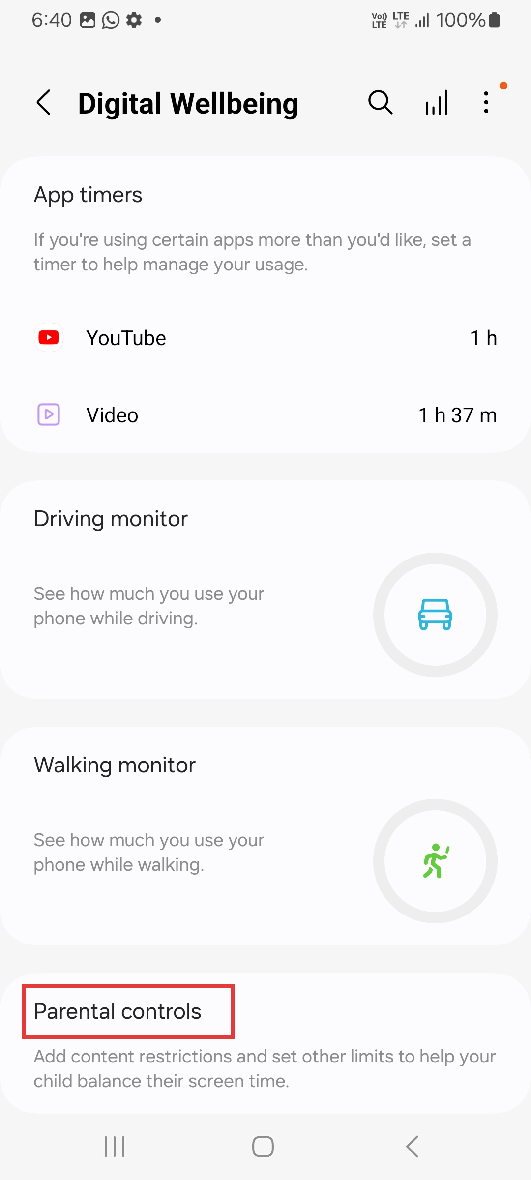 Samsung tablet parental control store